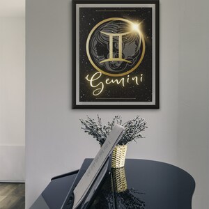 DIGITAL DOWNLOAD “gemini” Zodiac Printable Wall Art Poster Tumbler Wrap ...