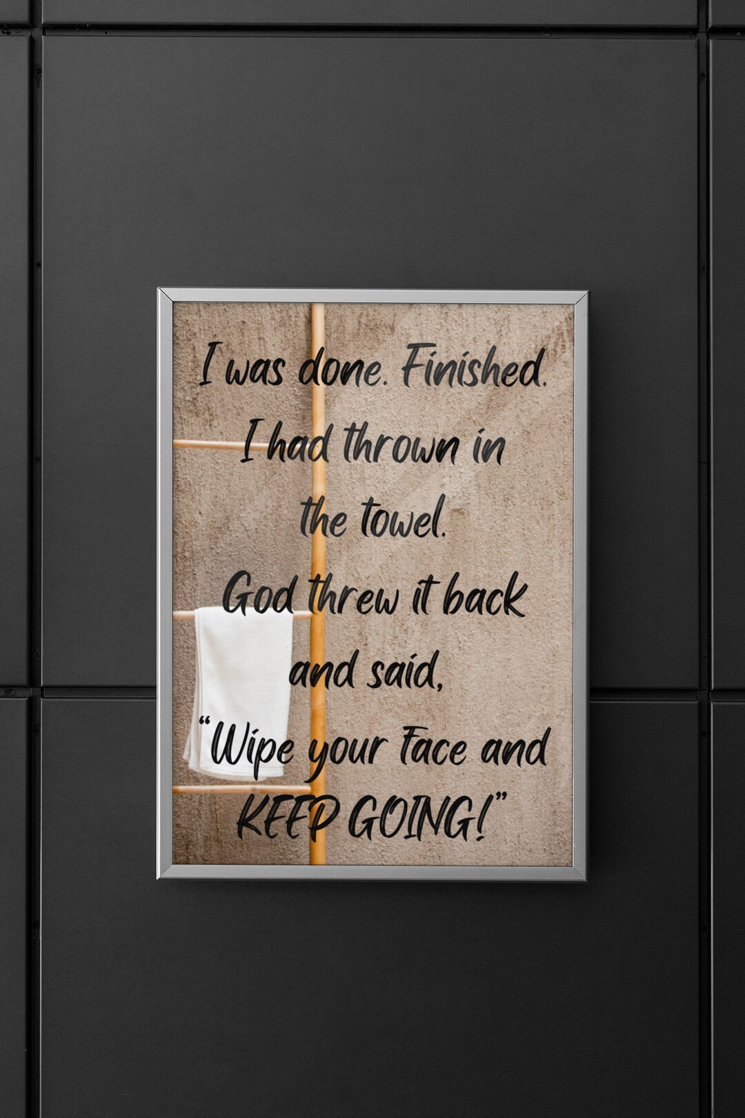 DIGITAL DOWNLOAD keep Going Motivational Inspiration Graphic Wall Art ...