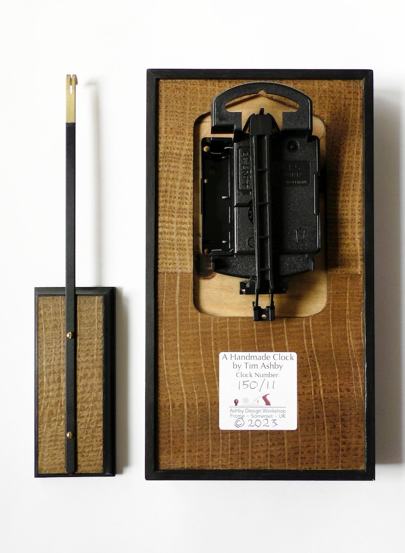 Exotic Wood Wall Clock. Pendulum Wall Clock in Olive Wood With an Old ...