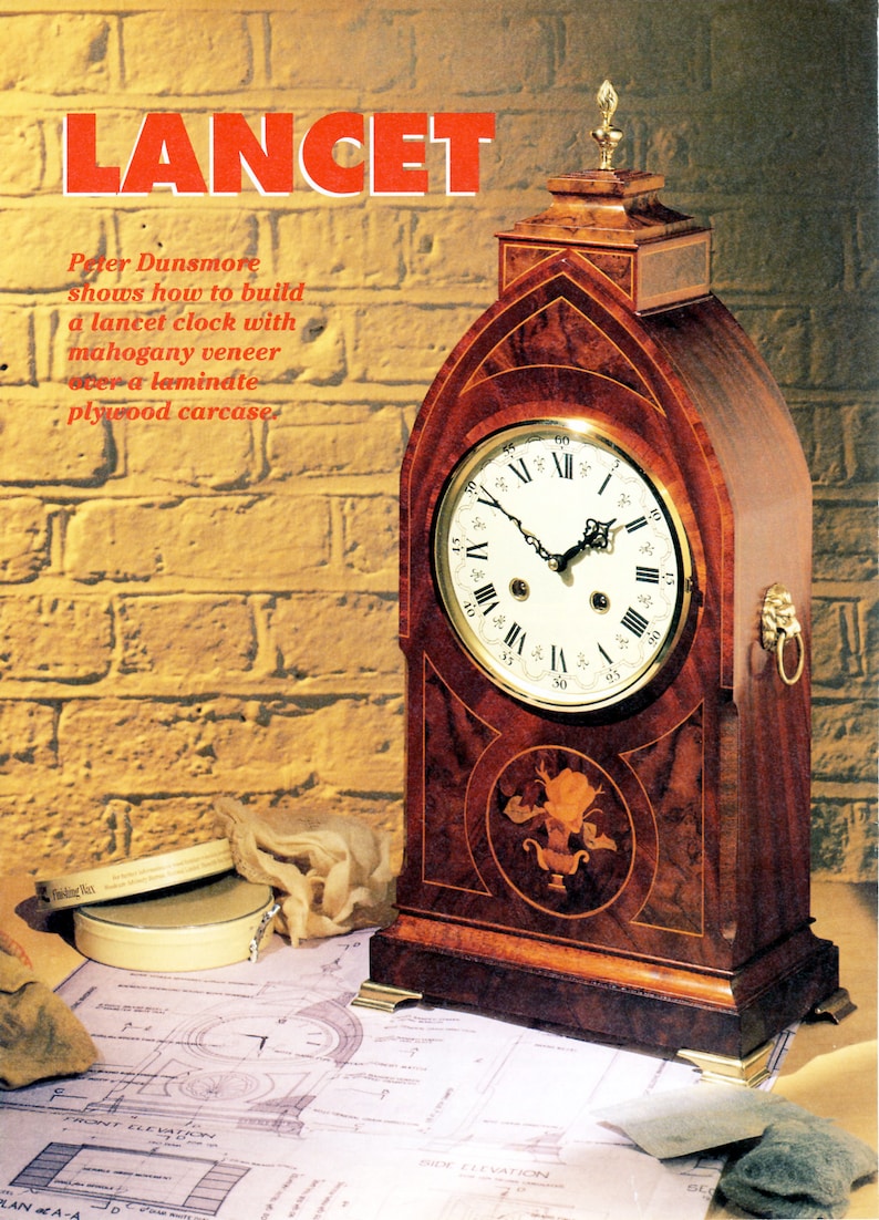 19th Century Lancet Clock - Clock Plans - Table Clock Plans - Shelf ...