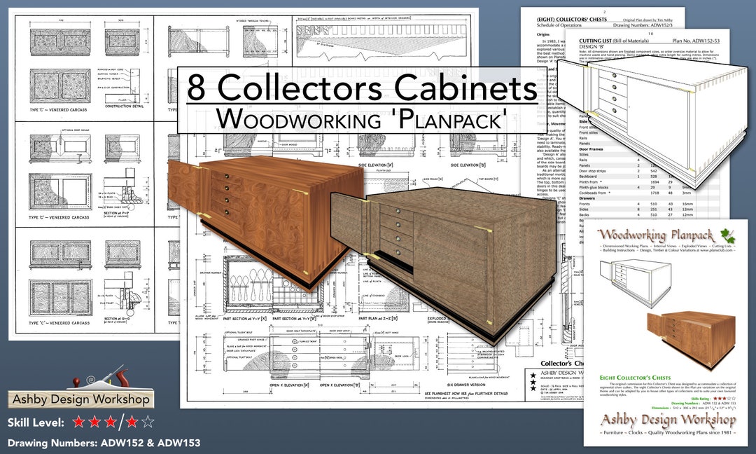 Eight Collector’s Cabinets - Woodwork Plans - Furniture Plans - DIY ...