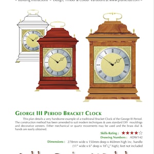 Nine Table, Mantel & Shelf Clock Plans - Table Clocks - Mantel Clocks ...