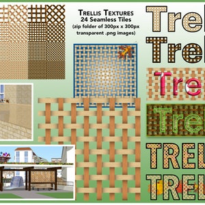 Trellis Seamless Textures (x25) - Seamless Tiles - Digital Paper - Web ...