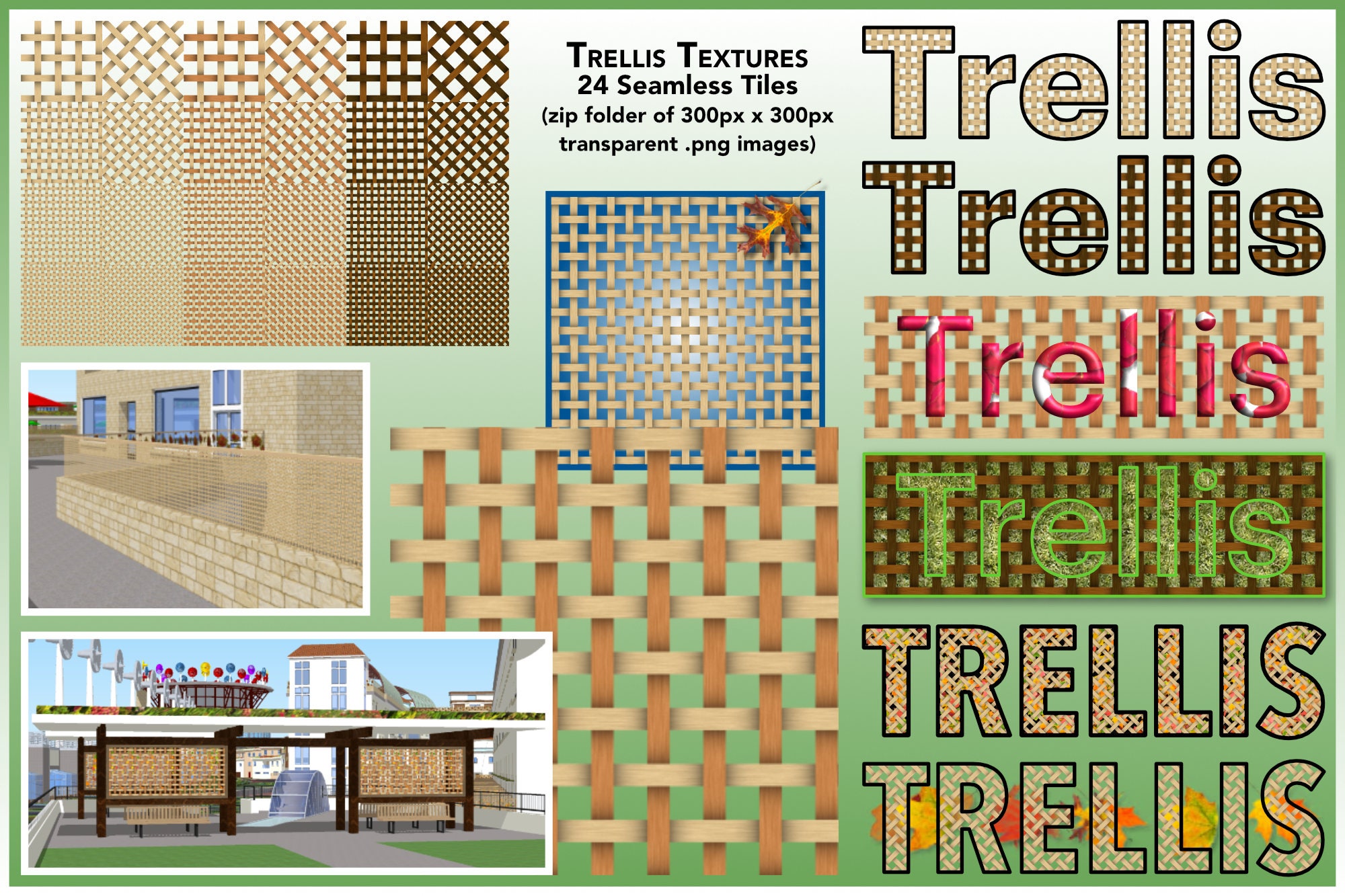 Trellis Seamless Textures (x25) - Seamless Tiles - Digital Paper - Web ...