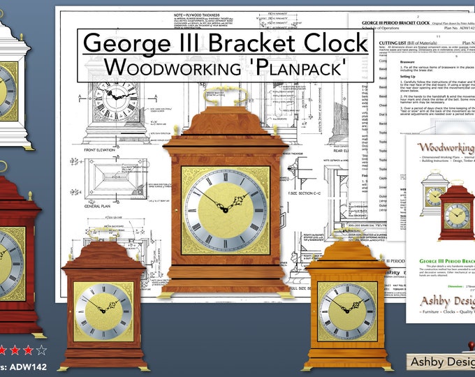 Bracket Clock Plans - George III Bracket Clock - Woodwork Plans - DIY ...