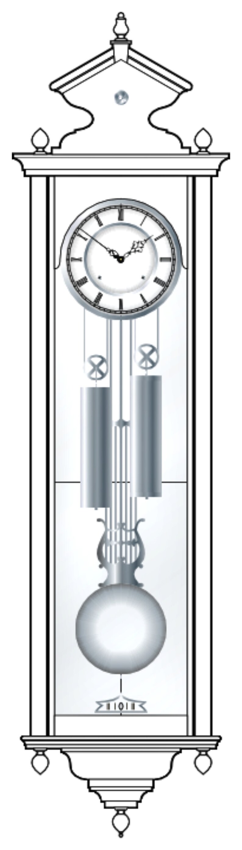 Vienna Regulator Plan (large) - Wall Clock Plan - Clock Plan - Antique ...