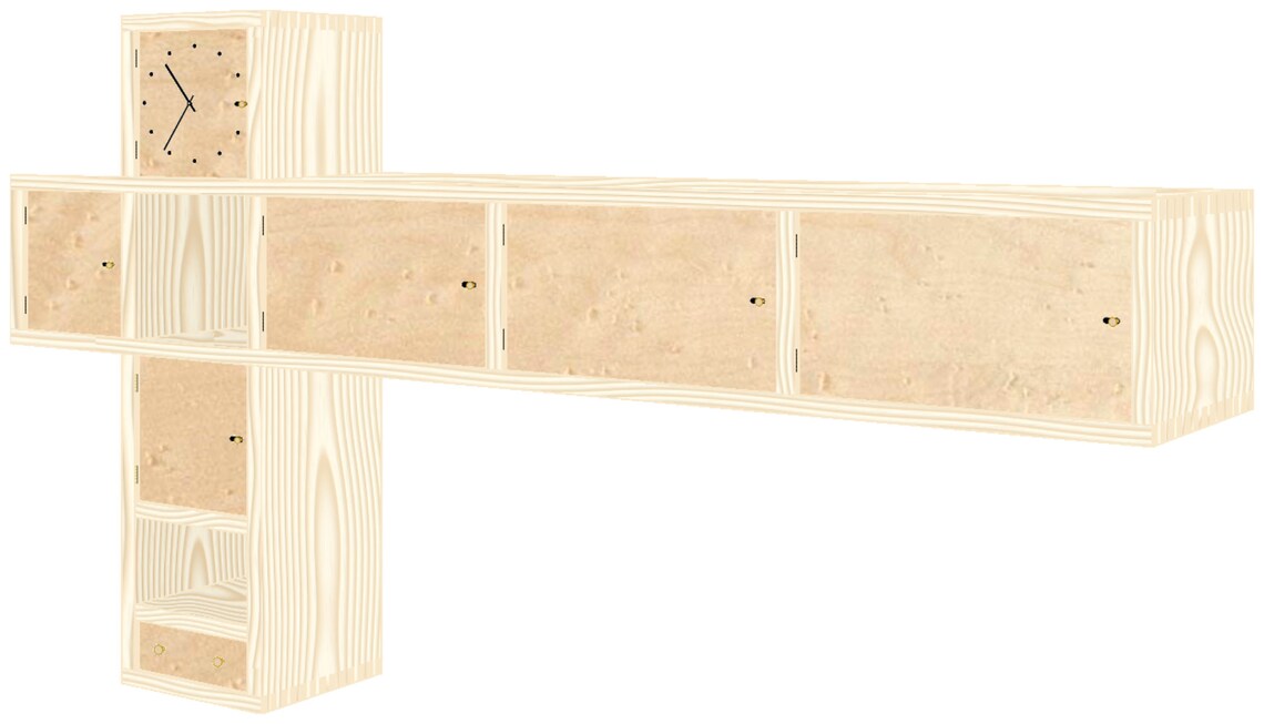 Shelf Clock Plans Shelving Plans Kitchen Storage Living - Etsy