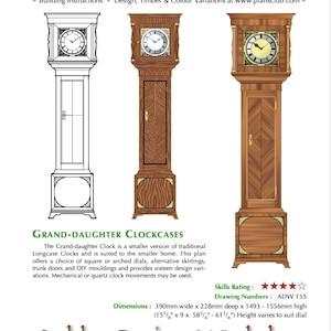 Longcase Clock Plans - Granddaughter Clocks - Granddaughter Clock Plan ...