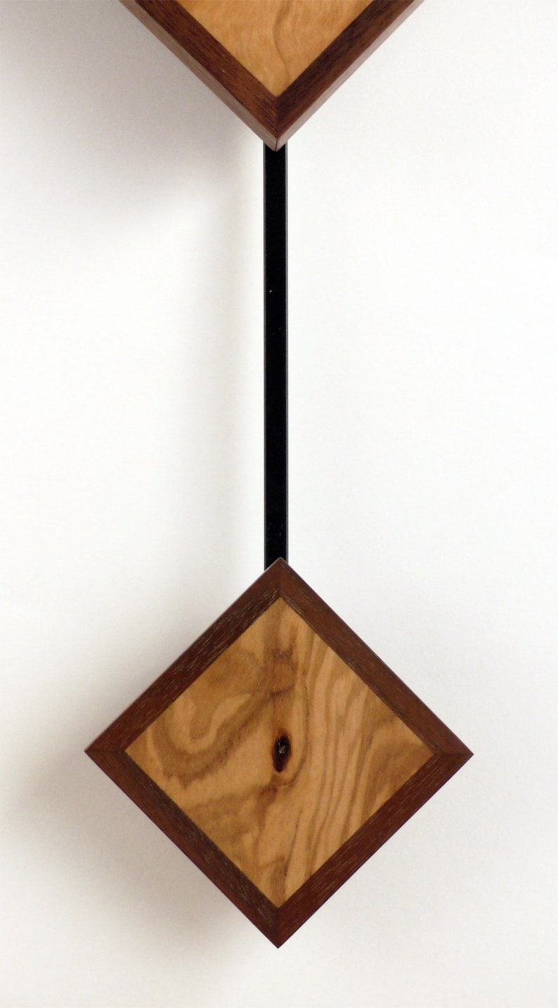 Exotic Wood Wall Clock. Pendulum Wall Clock in Olive Wood and Black ...