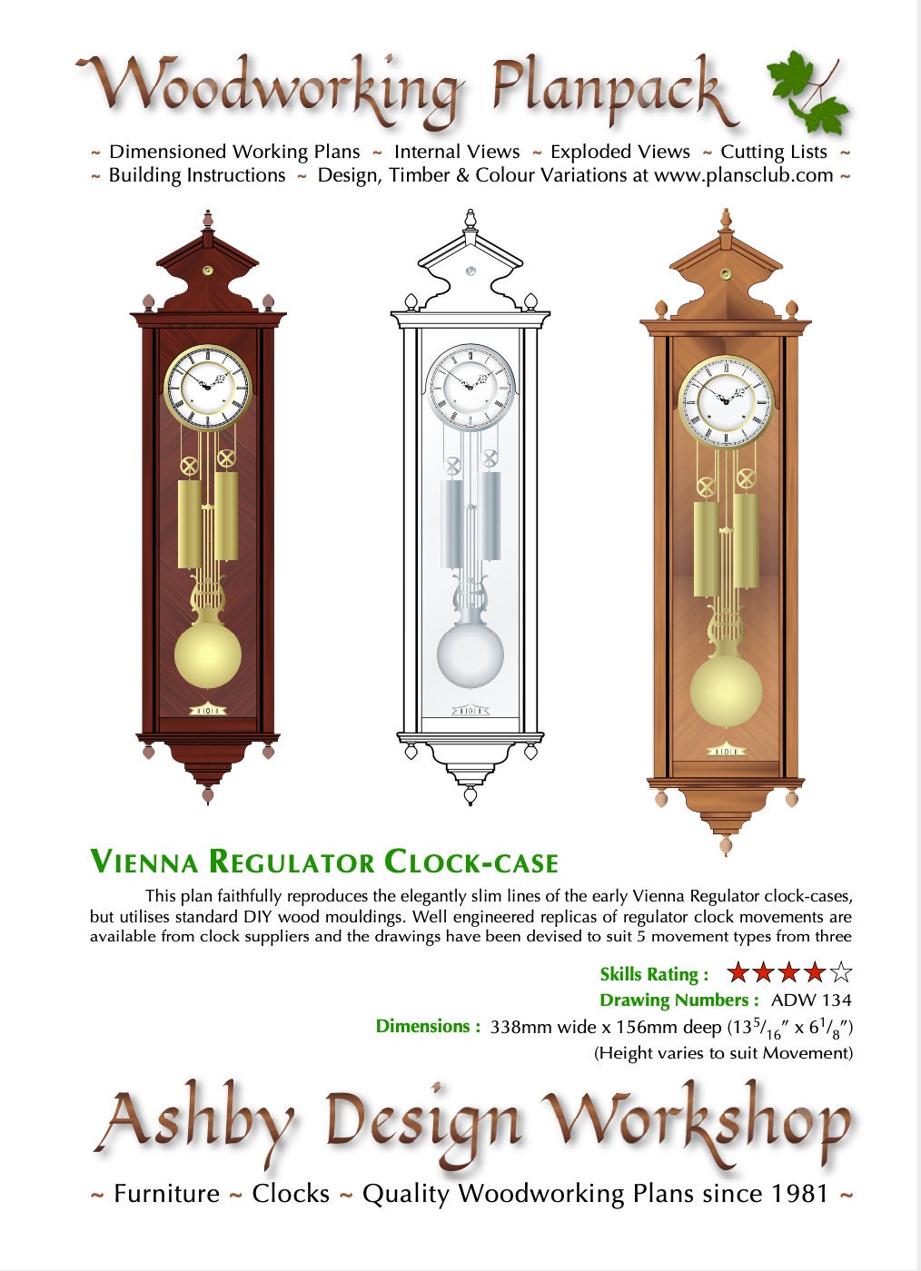 Nine Period Wall Clock Plans - Diy Wall Clocks - Woodwork Plans - Diy ...