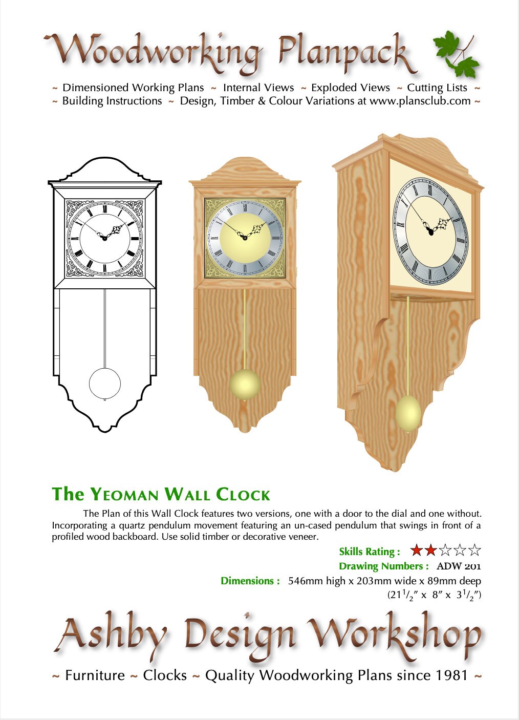 Nine Period Wall Clock Plans - Diy Wall Clocks - Woodwork Plans - Diy ...