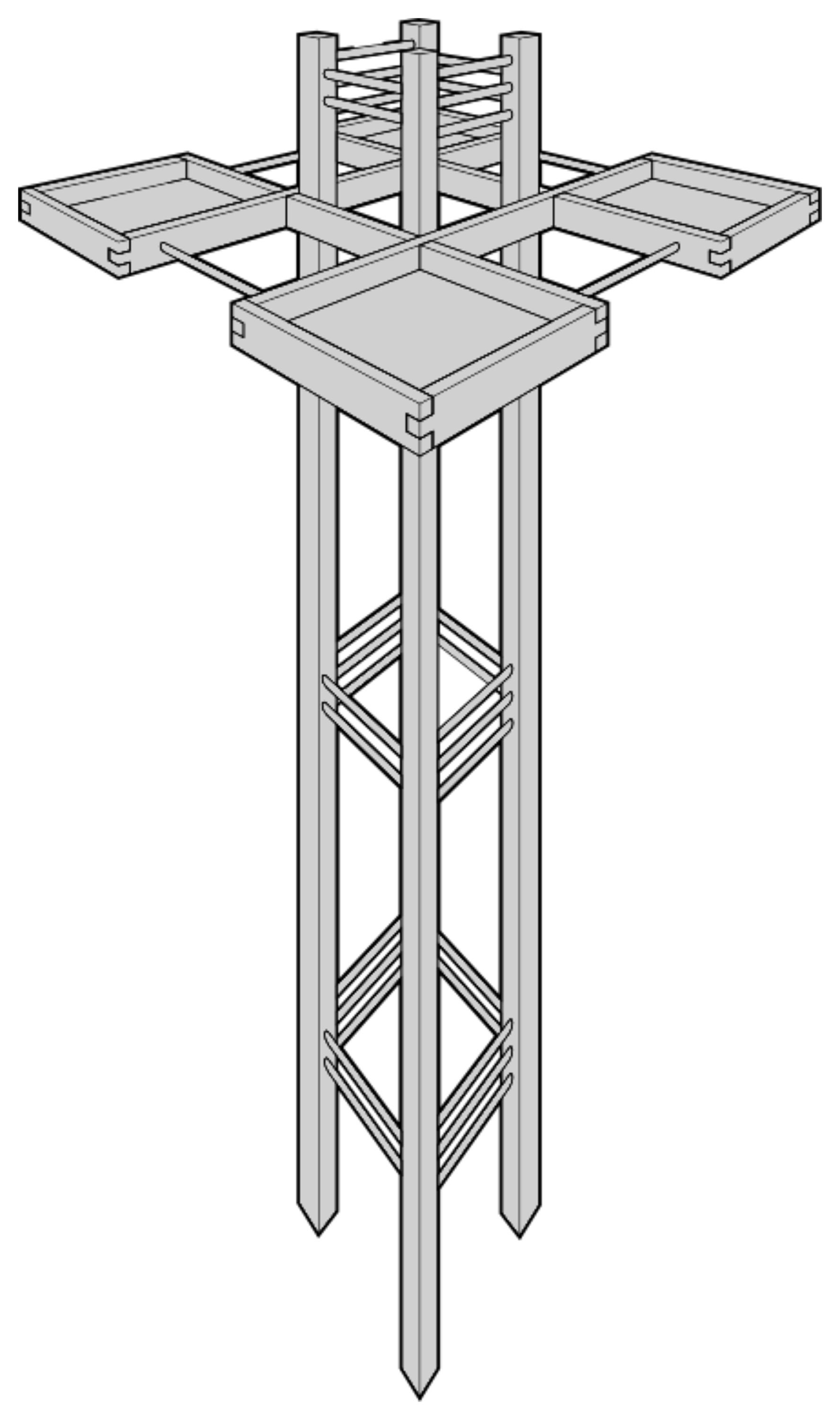 Bird Table Plans Bird Table & Plant Frame Woodwork Plan - Etsy