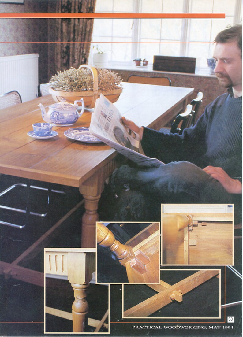 Dining Table Plans - Traditional Refectory Table Plans - Farmhouse ...