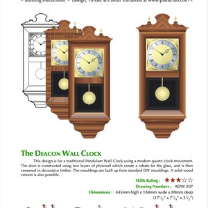 Nine Period Wall Clock Plans - Diy Wall Clocks - Woodwork Plans - Diy ...