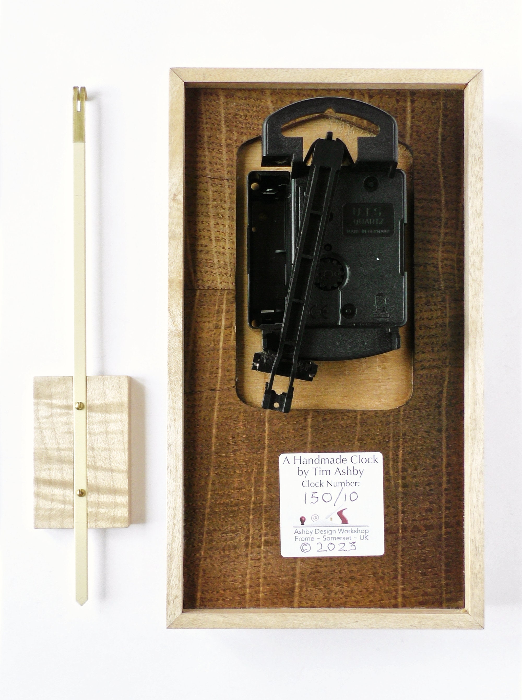 Exotic Wood Wall Clock. Pendulum Wall Clock in Burr Madrone With a ...