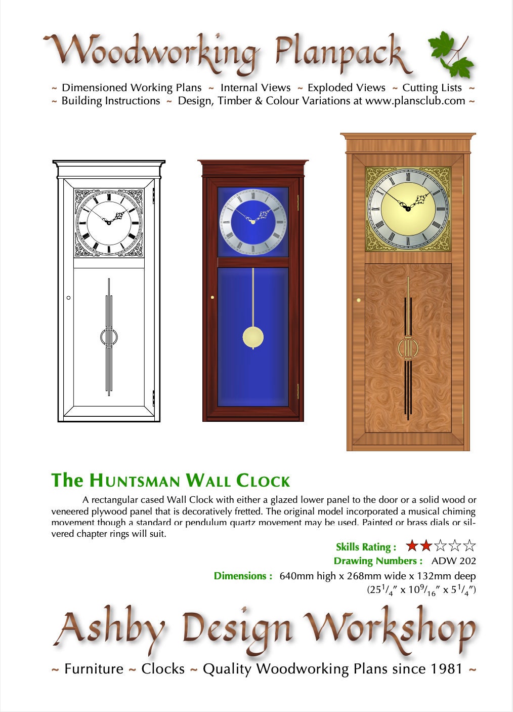 Nine Period Wall Clock Plans - Diy Wall Clocks - Woodwork Plans - Diy ...