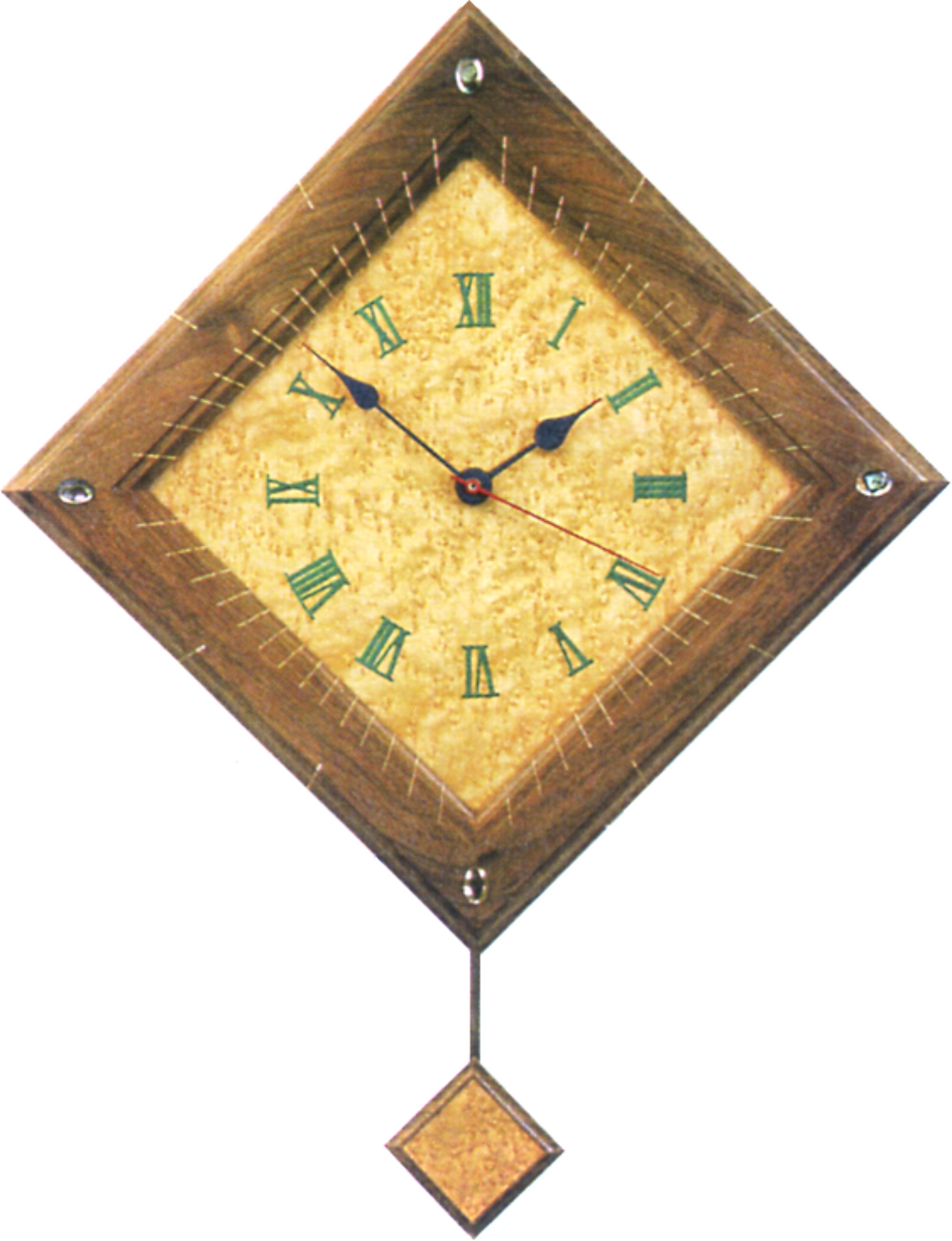 Square & Diamond Wall Clocks - Clock Plans - Woodwork Plans ...