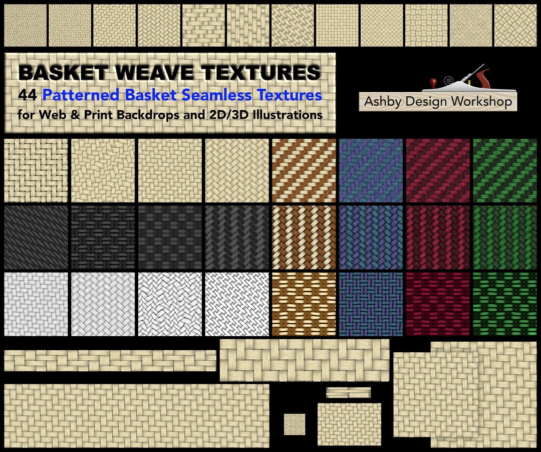 Basket Seamless Textures (x44) - Seamless Tiles - Digital Paper - Web ...