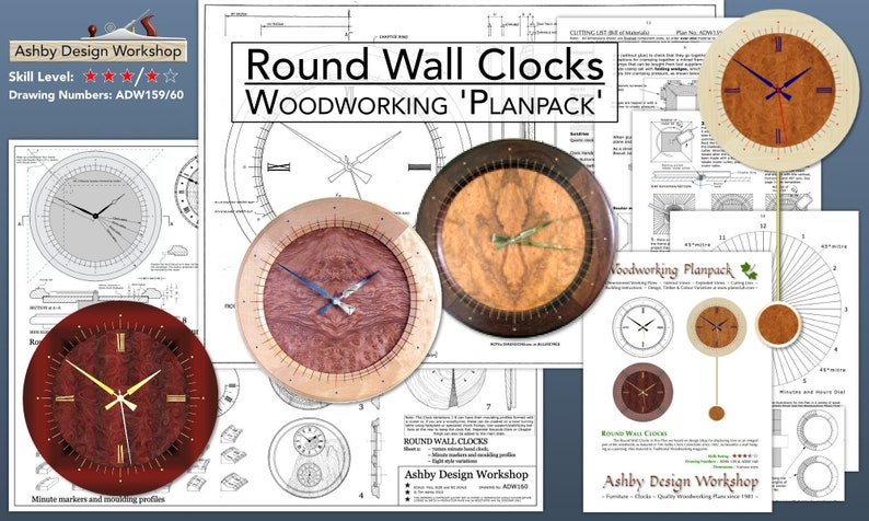 Round Wall Clocks - Clock Plans - Wall Clock Plans - Pendulum Clock ...