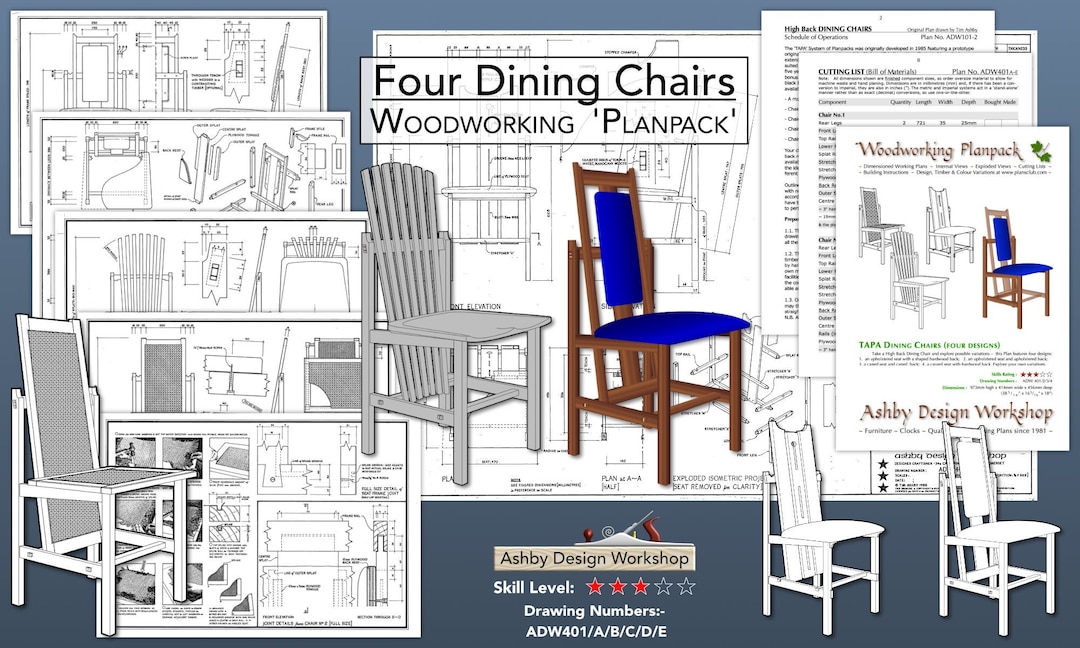 Dining Chairs Plan - High Back Dining Chairs - Four Dining Chair ...