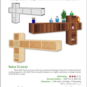 Shelf Clock Plans - Shelving Plans - Kitchen Storage - Living Room ...