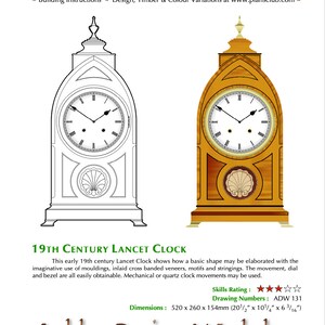 19th Century Lancet Clock - Clock Plans - Table Clock Plans - Shelf ...