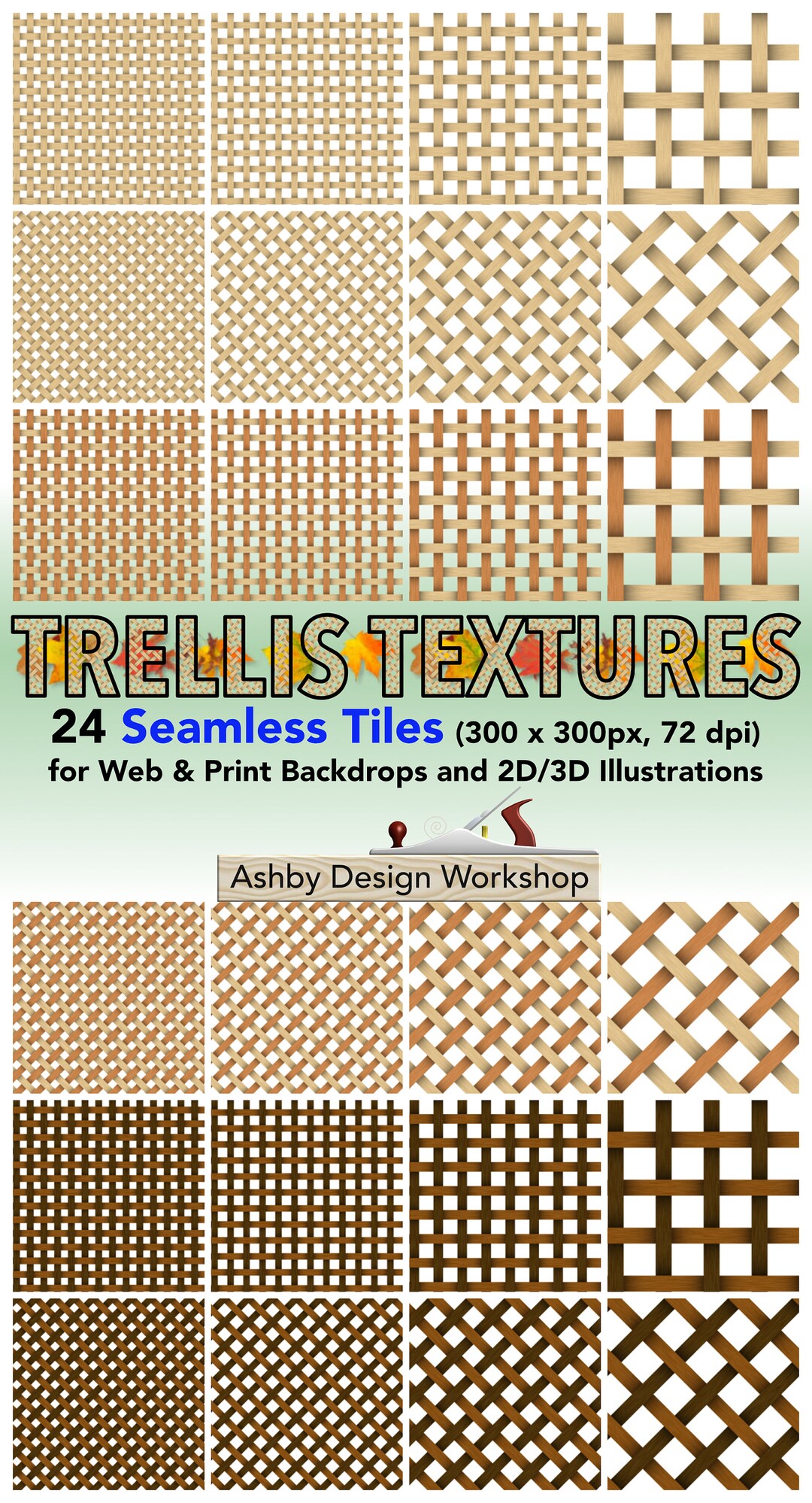 Trellis Seamless Textures (x25) - Seamless Tiles - Digital Paper - Web ...