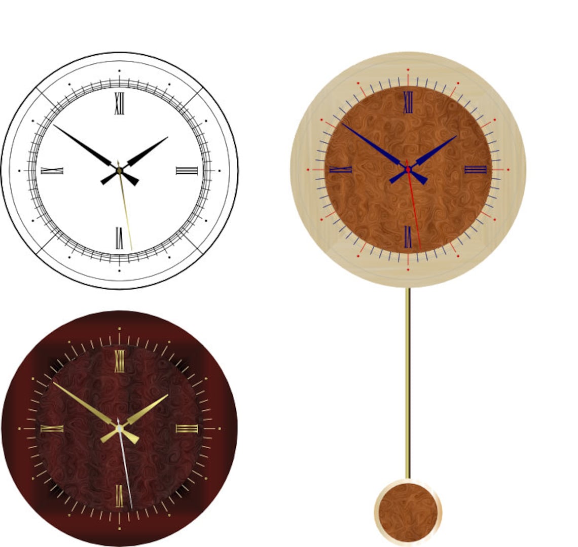 Round Wall Clocks - Clock Plans - Wall Clock Plans - Pendulum Clock ...