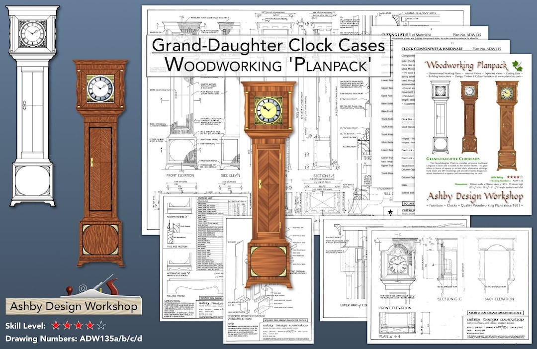 Longcase Clock Plans - Granddaughter Clocks - Granddaughter Clock Plan ...
