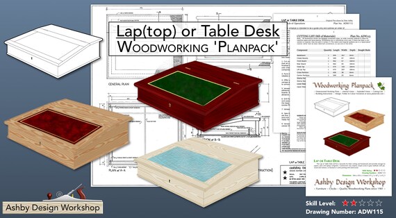 Lap Desk Plan Laptop Desk Plan Table Desk Plan Writing | Etsy