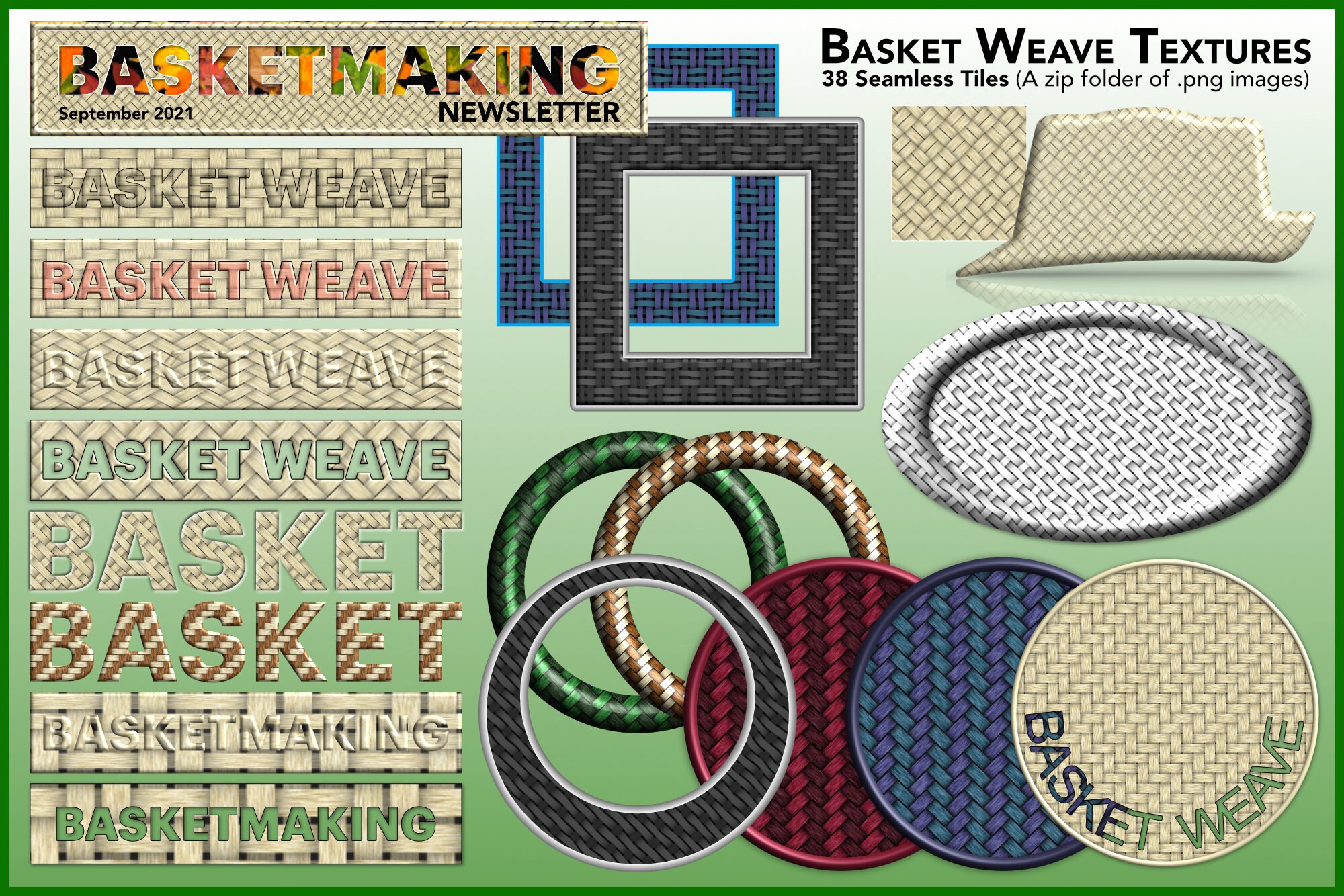 Basket Seamless Textures (x44) - Seamless Tiles - Digital Paper - Web ...