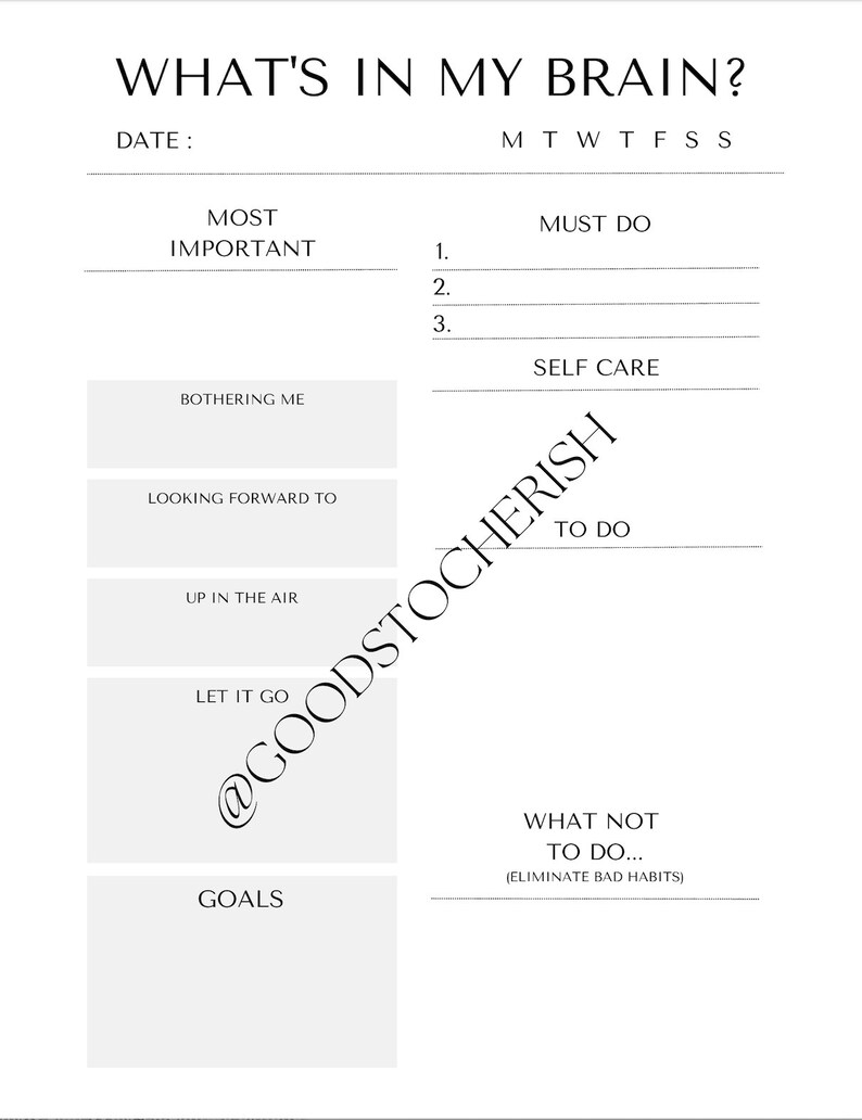 Everyday Planner Pack Schedule Printable Template Outline - Etsy