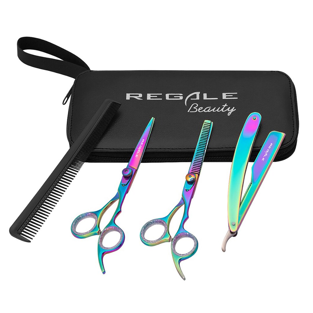 Titanium Rainbow Multi Color Hair Cutting and Thinning Shears - Etsy
