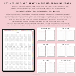 Digital Pet Planner, Pet Care Planner, Pet Health Tracker, Pet Medical ...