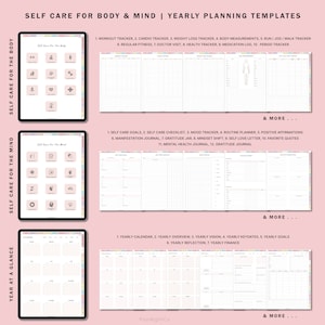 Digital Self Care Journal, Self Care Planner, Wellness Journal ...