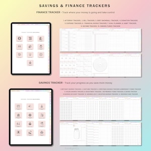 Digital Finance Planner, Digital Financial Budget Planner, Digital ...