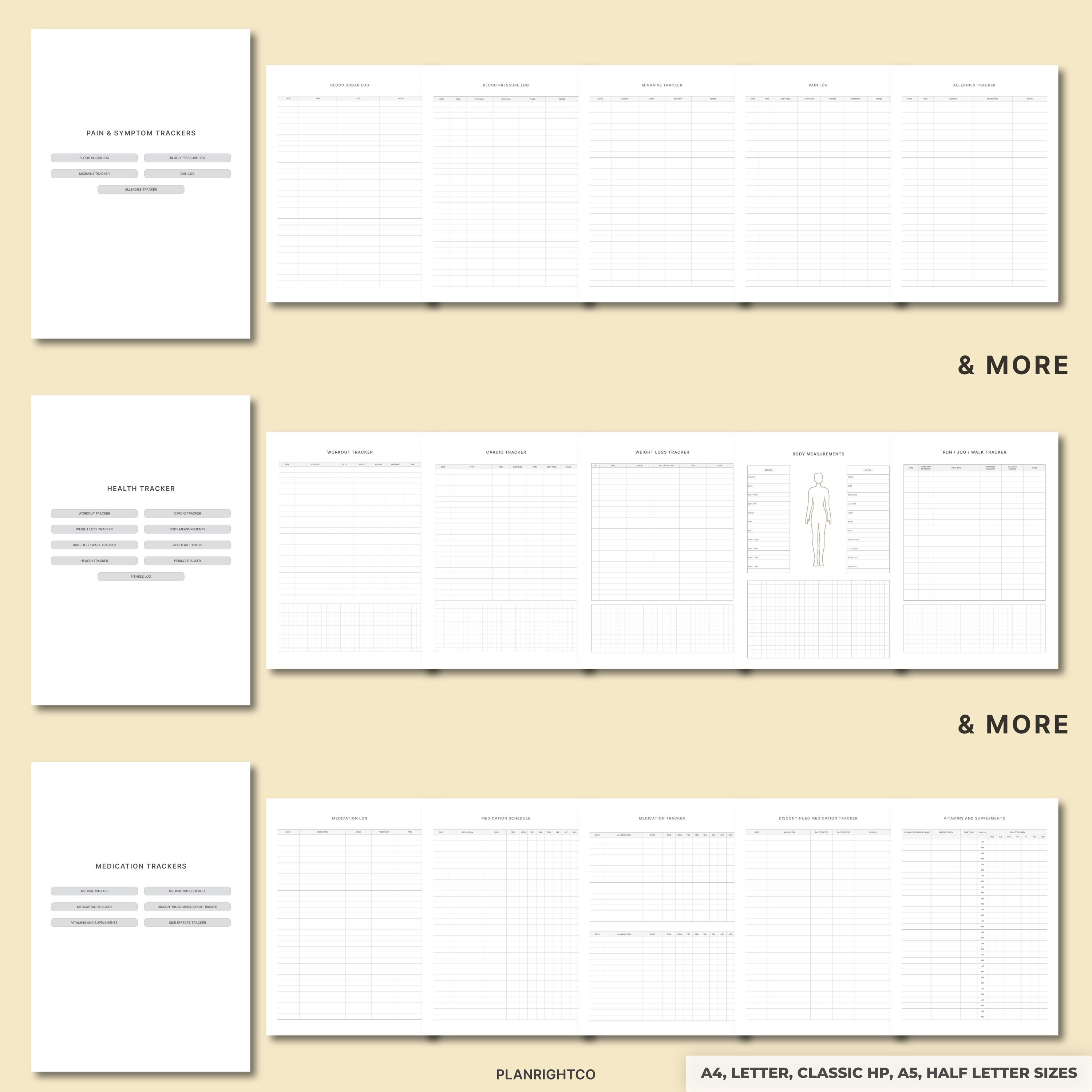 Printable Caregiver Planner & Binder | Undated Daily Care Log | Medical ...