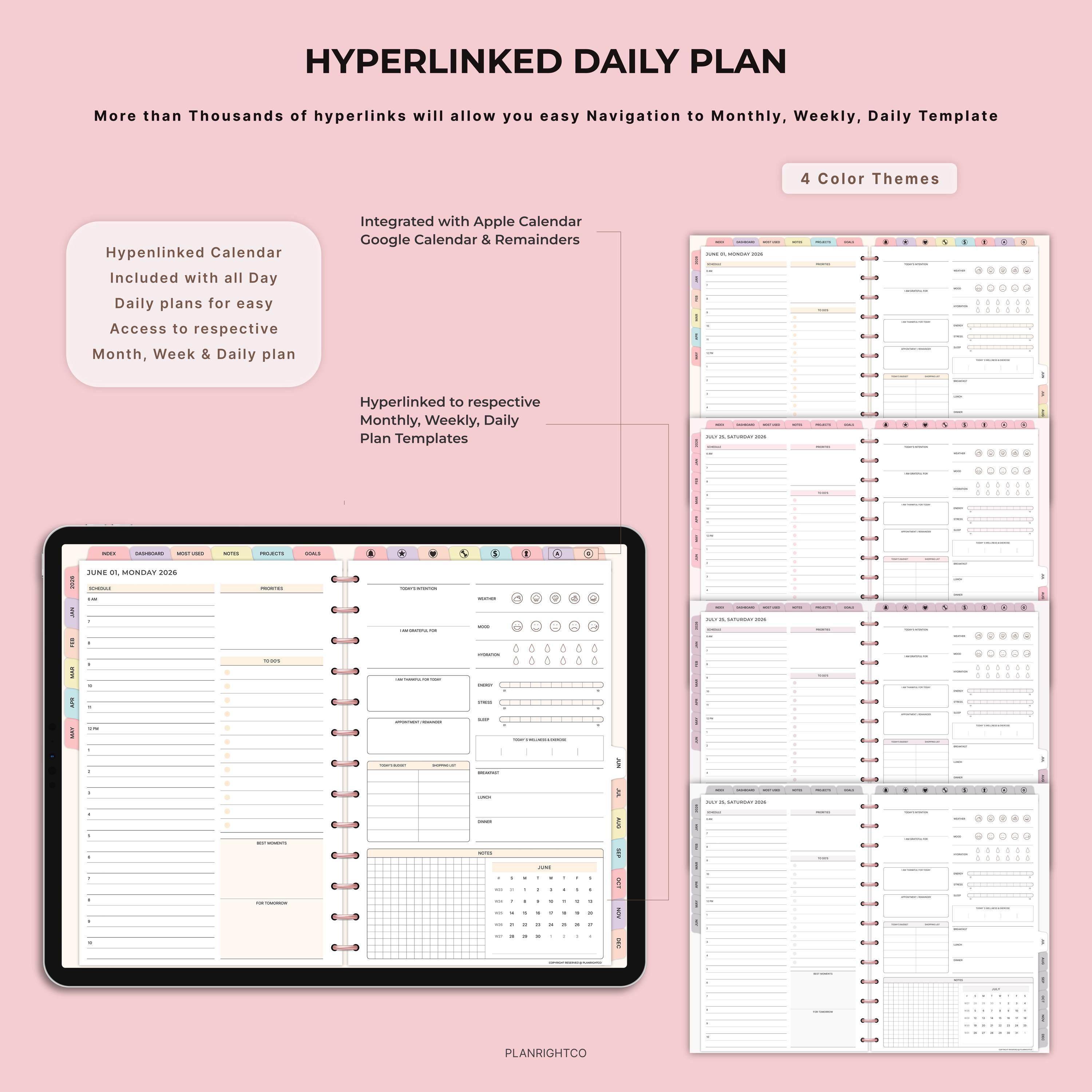 2026 All-in-one Digital Planner | Hyperlinked iPad Planner | Undated ...