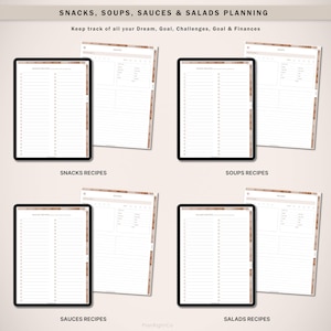 Digital Recipe Book for Goodnotes, Notability, Digital Meal Planner ...