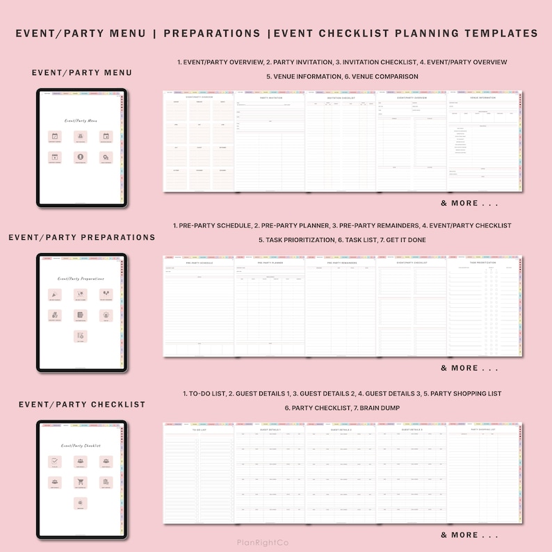Digital Event Planning Book, Digital Event Planner, Event Planning ...