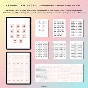 Digital Reading Planner for Goodnotes, Digital Reading Journal, Reading ...