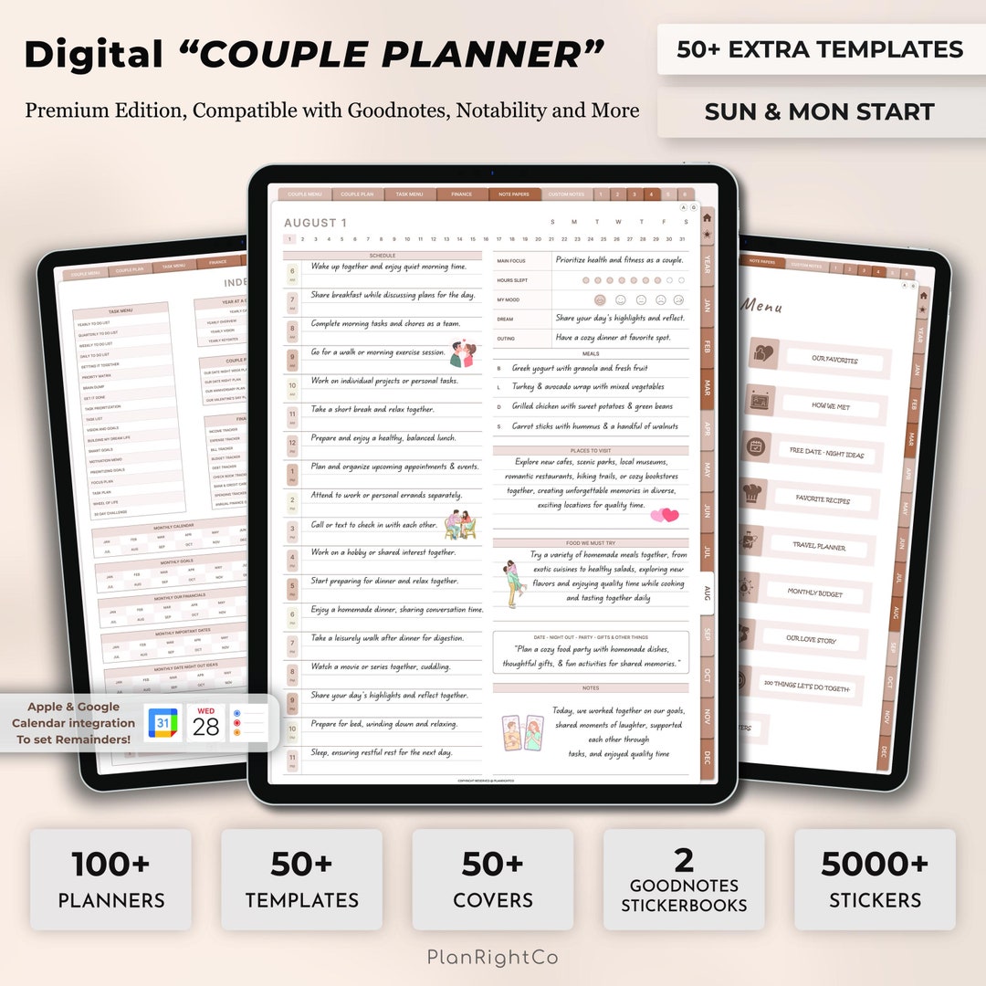 Digital Couple Planner, Couple Journal, Relationship Planner ...