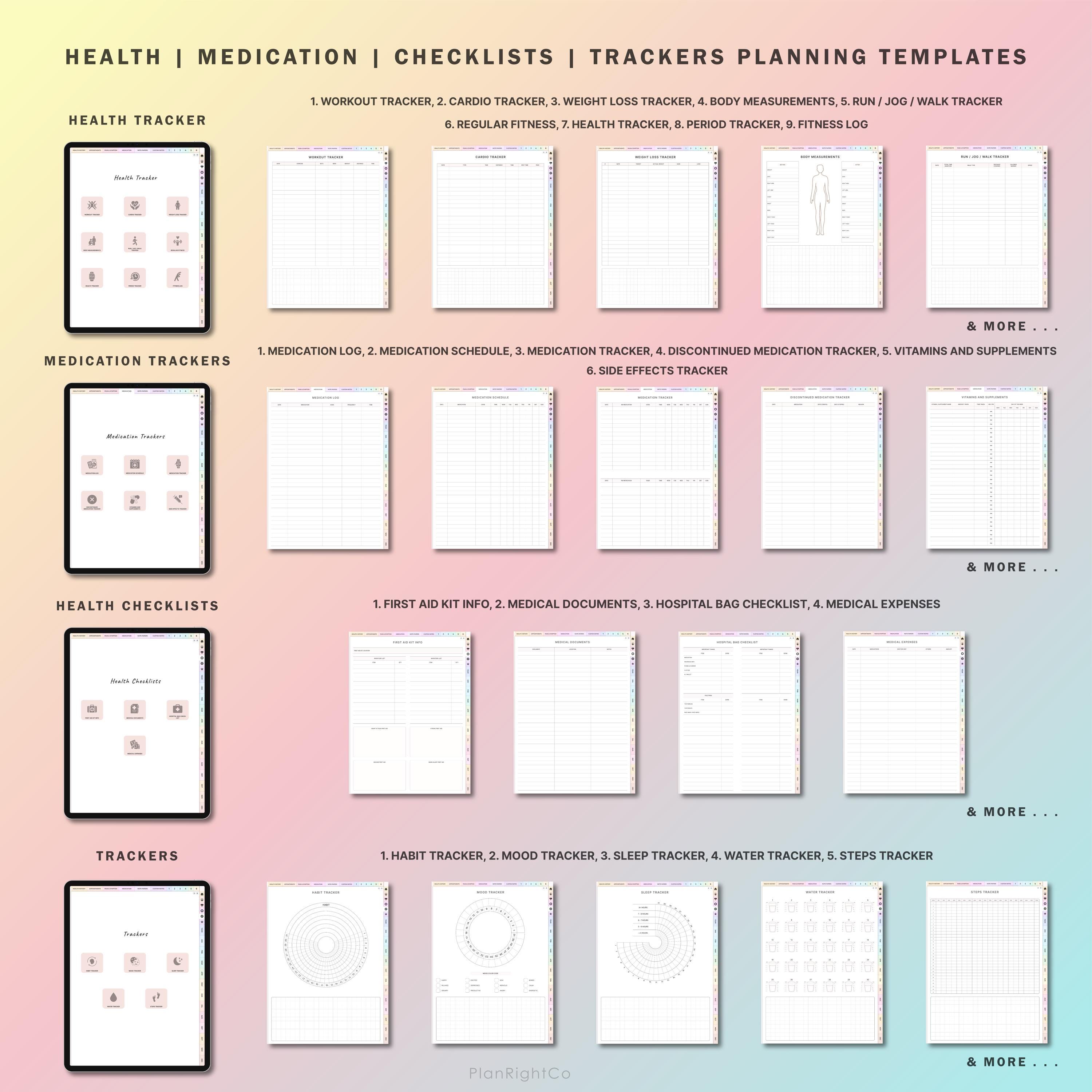 Digital Medical Planner, Medical Log, Medical Planning, iPad Goodnotes ...