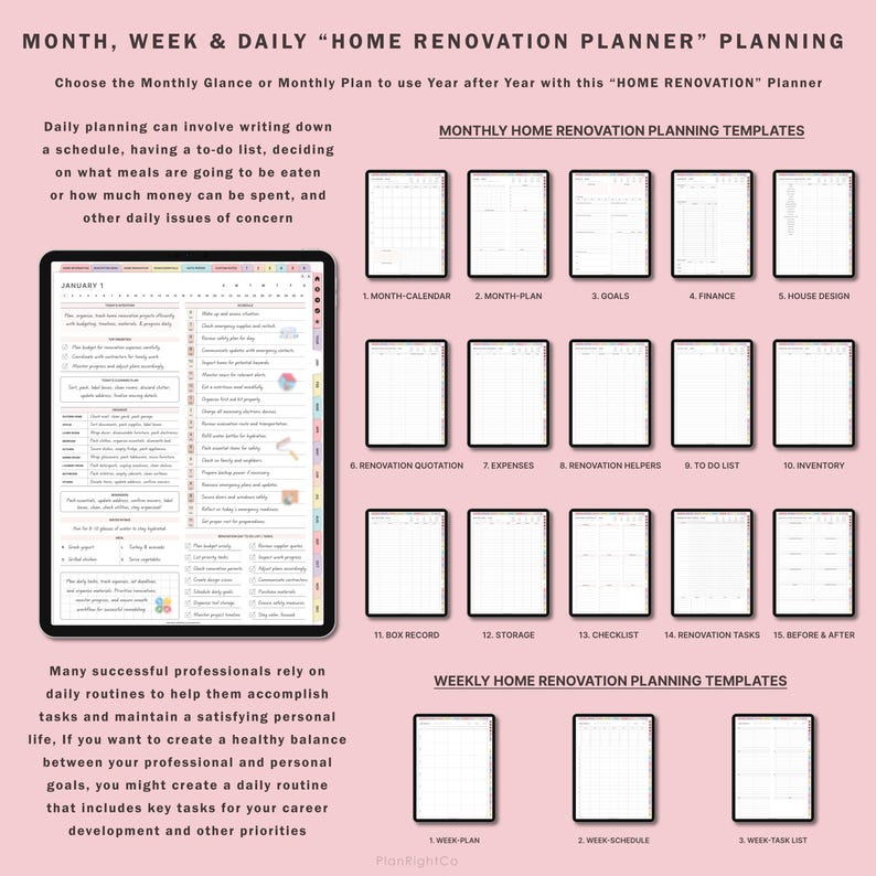 The Ultimate Home Renovation Planner & Workbook, Home Renovation ...
