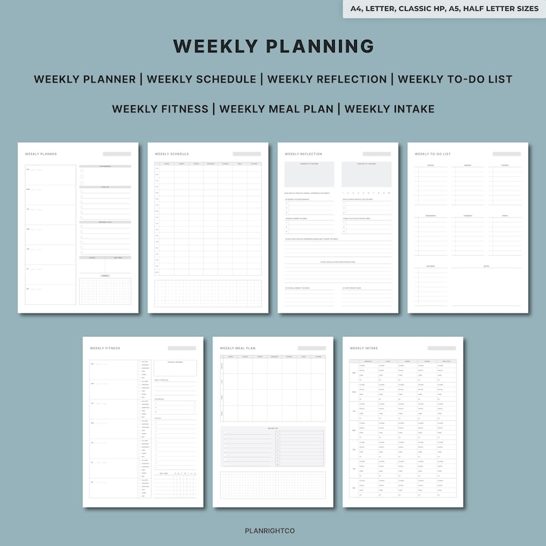 Printable Student Planner Bundle | Academic College Study Planner ...