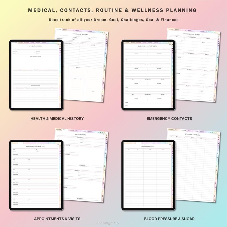 Digital Medical Planner, Medical Log, Medical Planning, iPad Goodnotes ...
