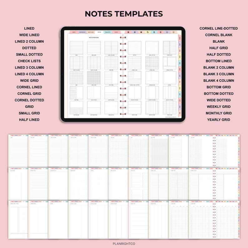 2026 All-in-one Digital Planner | Hyperlinked iPad Planner | Undated ...