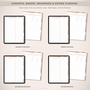 Digital Recipe Book for Goodnotes, Notability, Digital Meal Planner ...