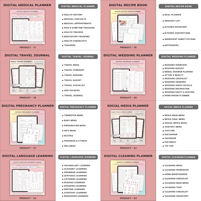 Ultimate Digital Planner Bundle, Goodnotes iPad Templates, Notability ...