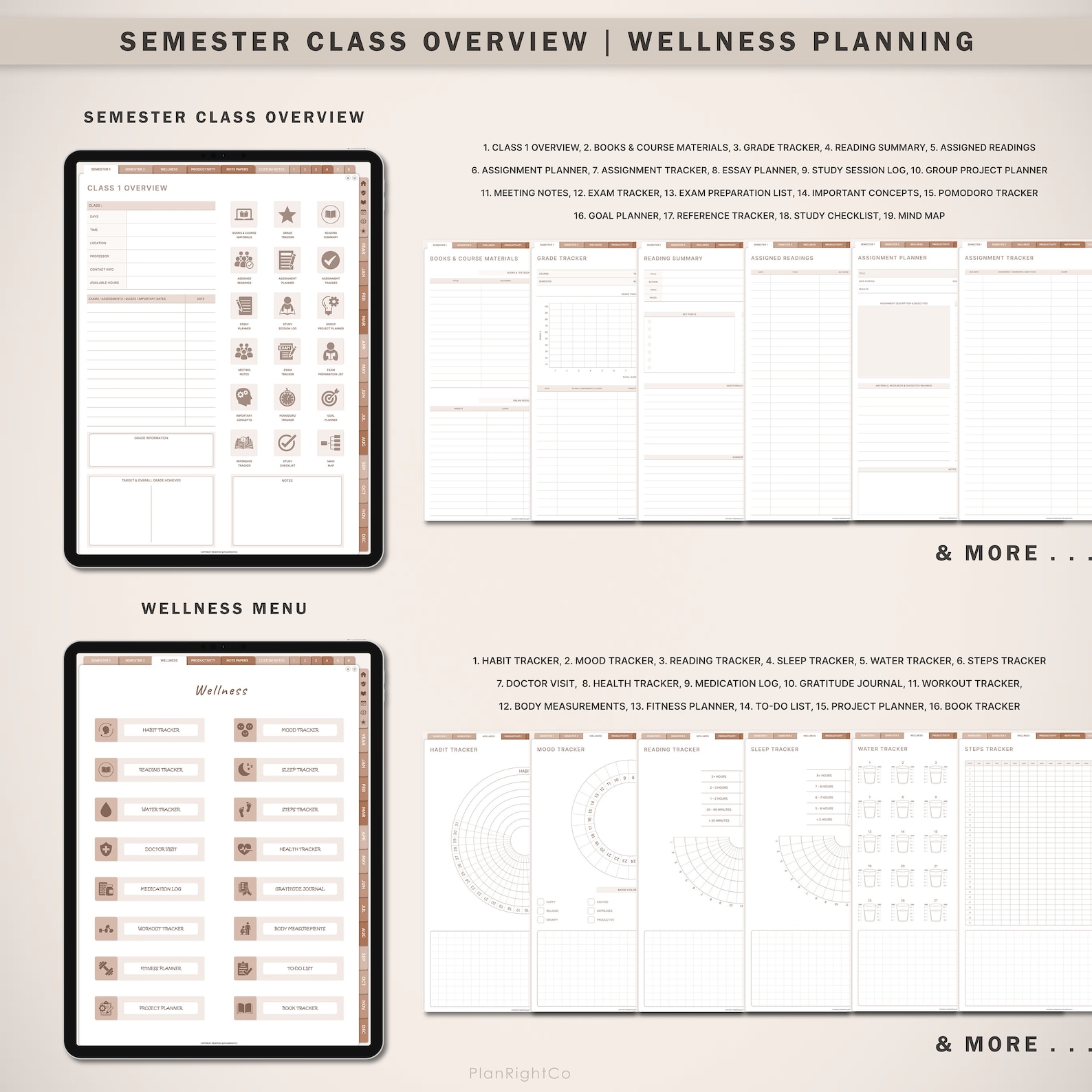 Digital Student Planner, Academic Planner, Study Planner, Digital ...
